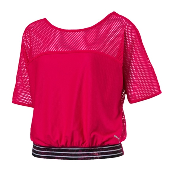 Puma | Tops | Puma Pink Active Mesh Top | Poshmark